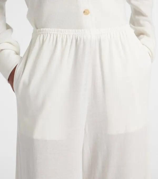 TOTEME Cotton And Silk Wide-leg Pants