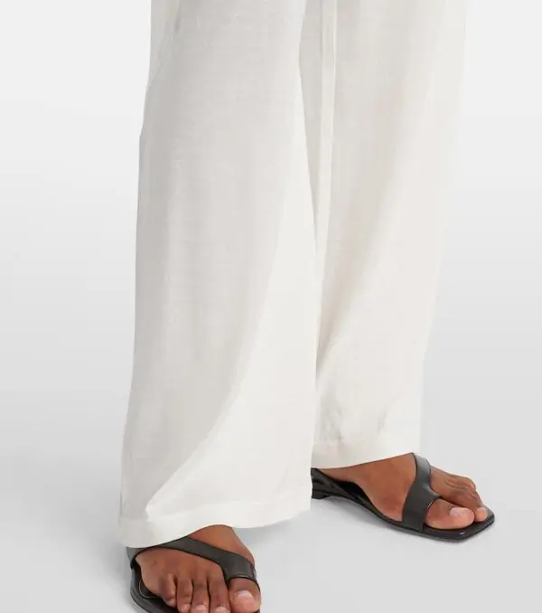 TOTEME Cotton And Silk Wide-leg Pants