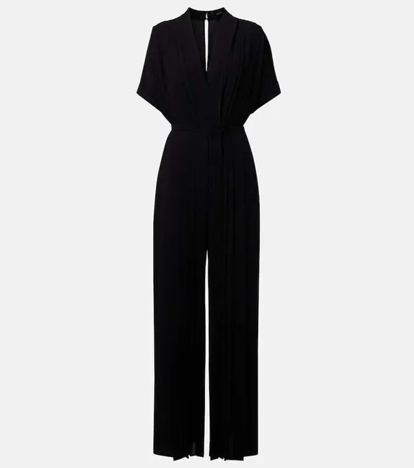 JOSEPH Sofia Plissé Jumpsuit - Black