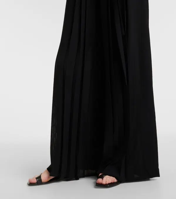 JOSEPH Sofia Plissé Jumpsuit - Black