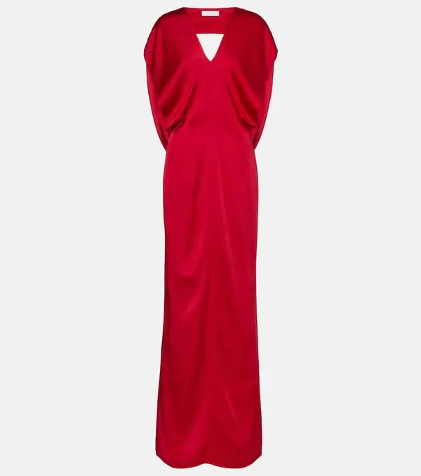 Stella McCartney Draped Satin Gown - Red