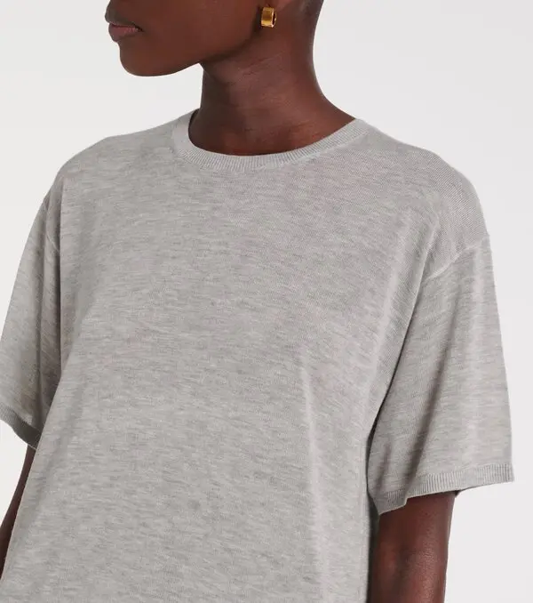 TOTEME Semi-sheer T-shirt - Grey