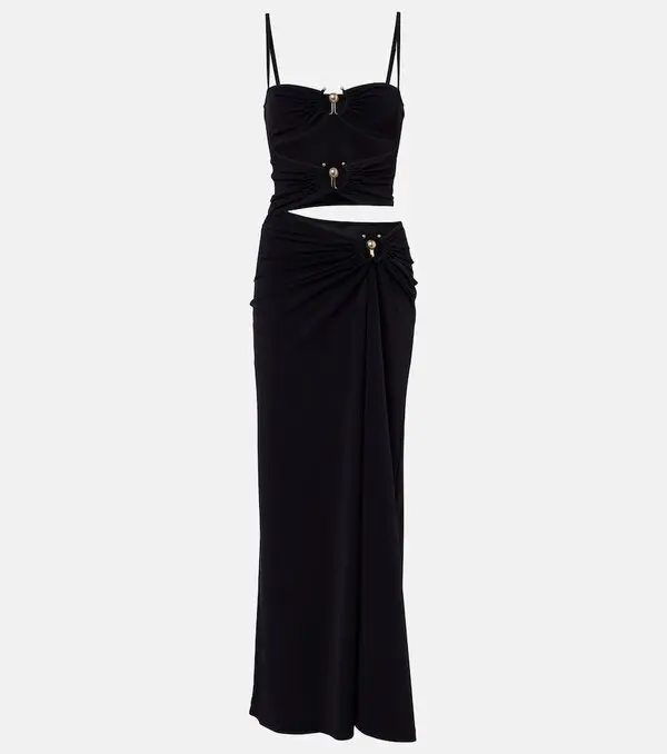 Christopher Esber Orbit Jersey Maxi Dress - Black