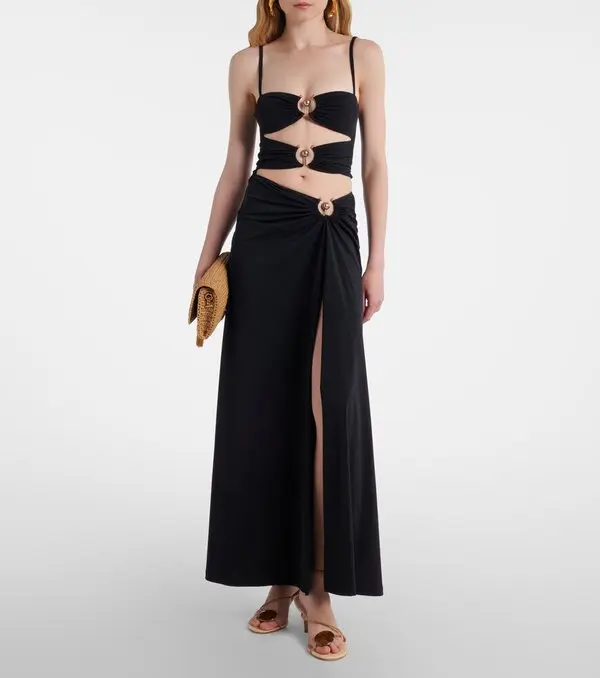 Christopher Esber Orbit Jersey Maxi Dress - Black