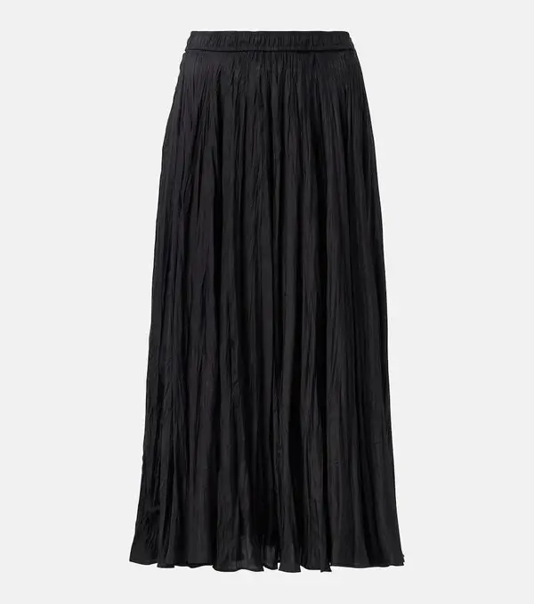 JOSEPH Sully Silk Midi Skirt - Black