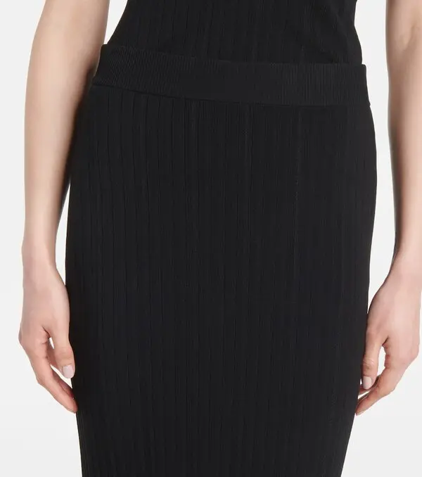 JOSEPH Ribbed-knit Midi Skirt