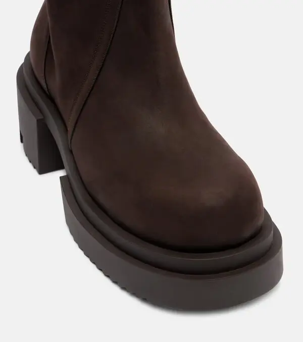 Rick Owens Leather Ankle Boots - Black
