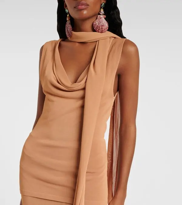 AYA MUSE Draped Scarf-detail Top