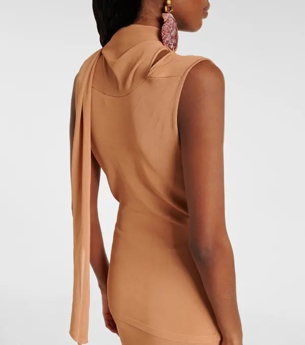 AYA MUSE Draped Scarf-detail Top
