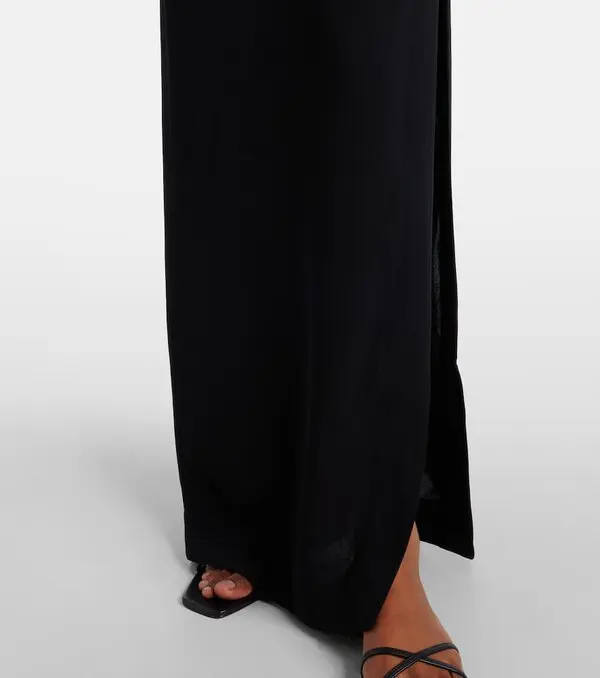 TOTEME Side-slit Crêpe Maxi Skirt - Black