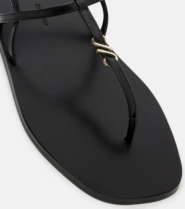 Proenza Schouler Monogram Leather Thong Sandals - White