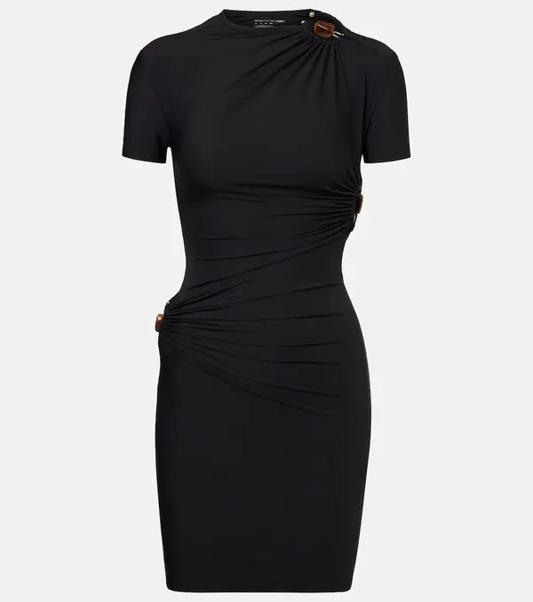 Christopher Esber Orbit Ruched Mini Dress - Black
