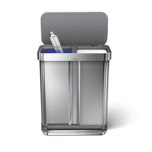 SIMPLEHUMAN 58l Recycler Rectangular Step Can