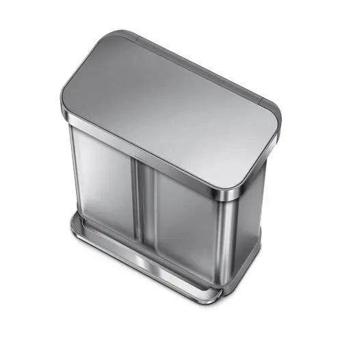SIMPLEHUMAN 58l Recycler Rectangular Step Can