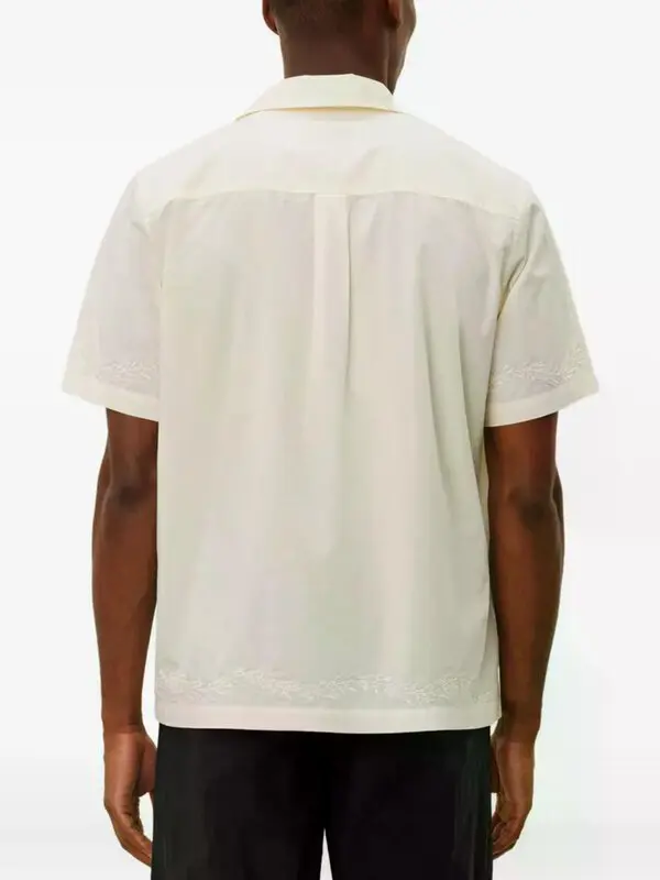 LES DEUX Embroidered Short-sleeve Shirt