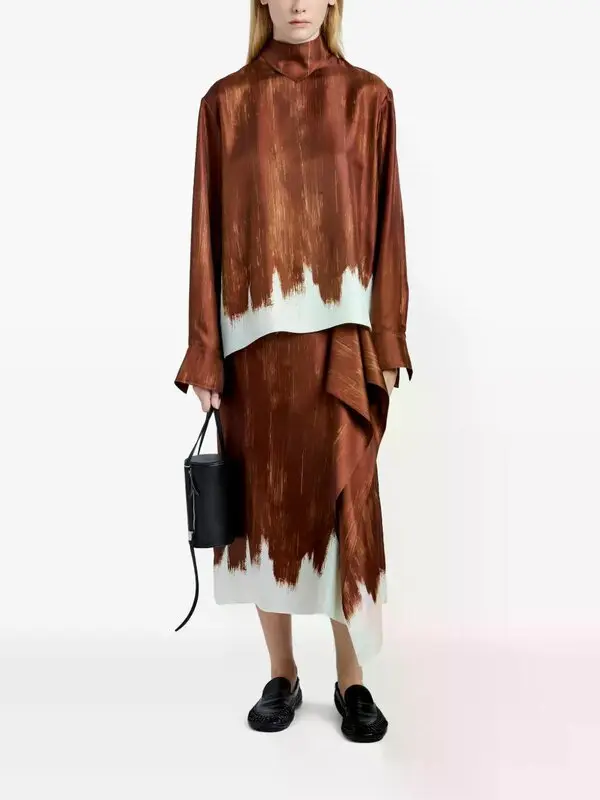 Proenza Schouler Amery Midi Skirt - Brown