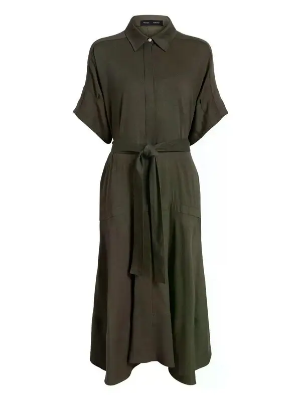 green short sleeve scottie midi dress Open Back Midi Dress  Scotch & Soda