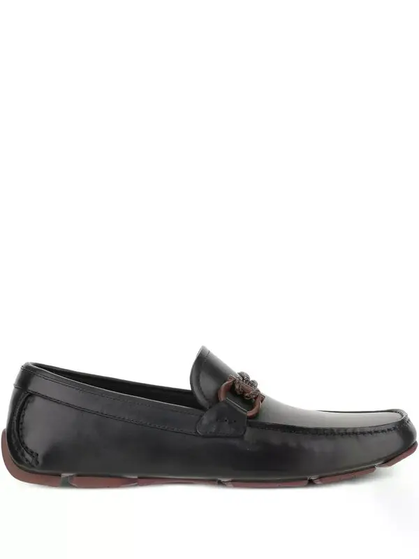 FERRAGAMO Gancini-detail Leather Loafers