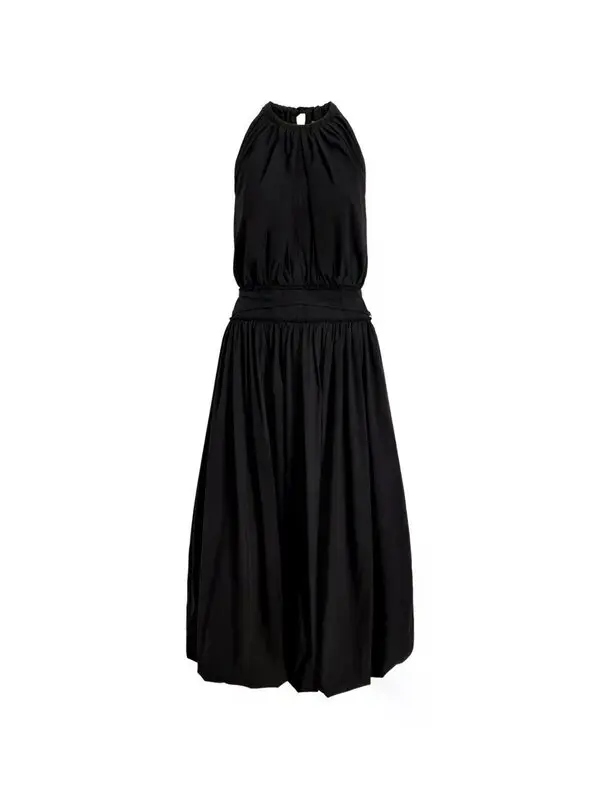 Proenza Schouler White Label Gathered Halterneck Dress - Black