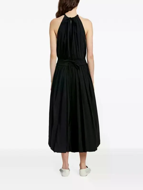 Proenza Schouler White Label Gathered Halterneck Dress - Black