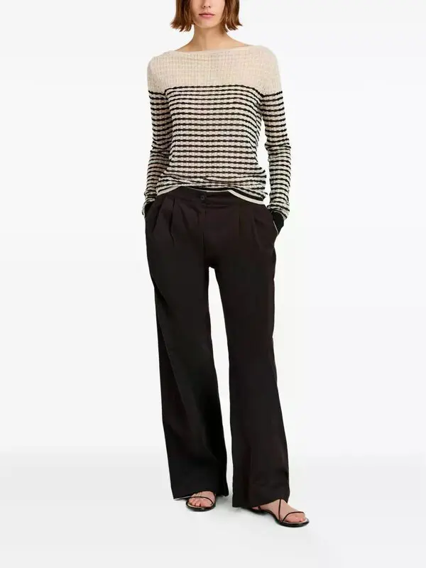 Proenza Schouler White Label Striped Knitted Off-shoulder Top