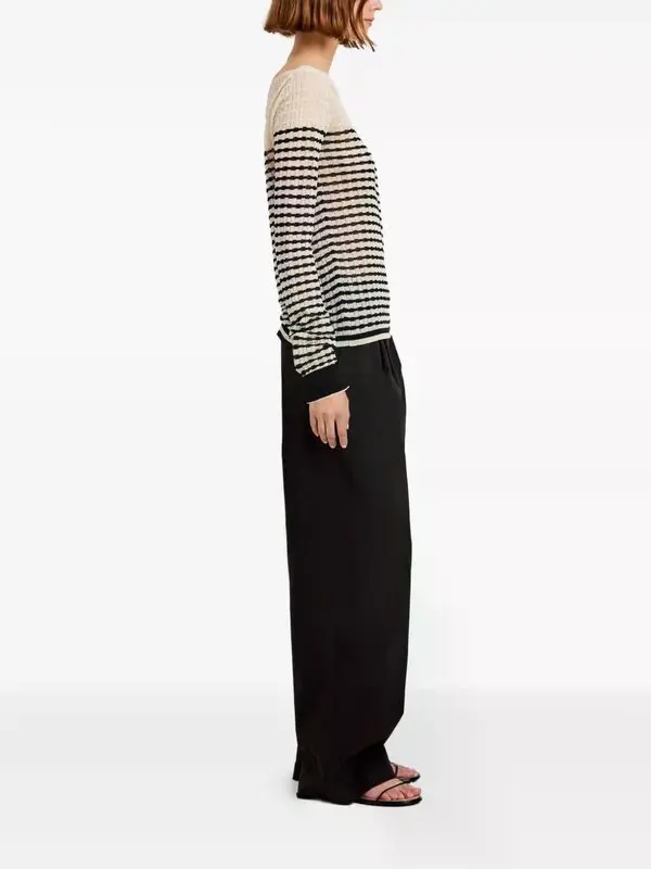 Proenza Schouler White Label Striped Knitted Off-shoulder Top
