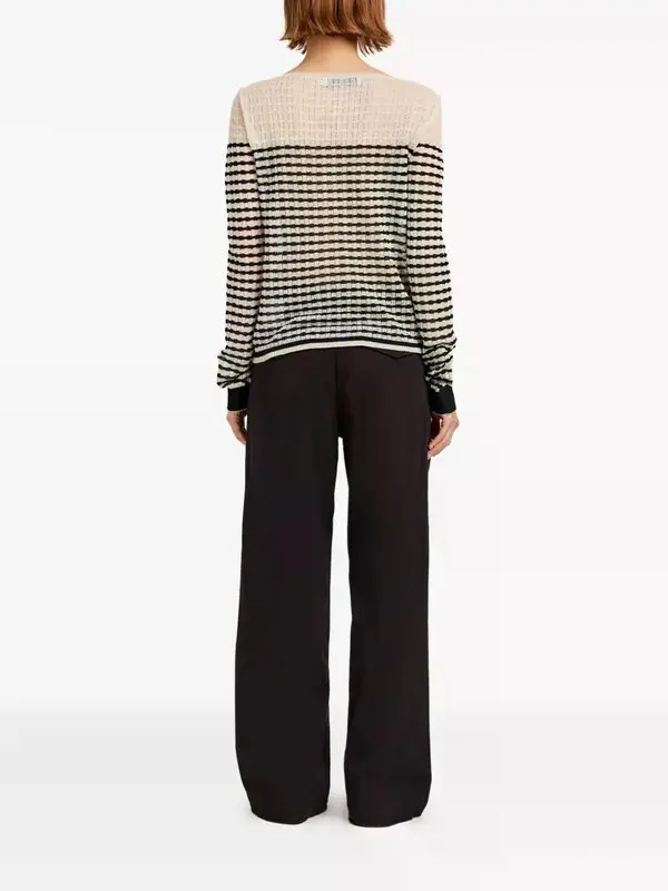 Proenza Schouler White Label Striped Knitted Off-shoulder Top
