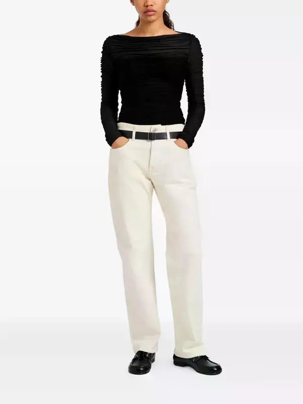 Proenza Schouler White Label Ruched Long-sleeve Top