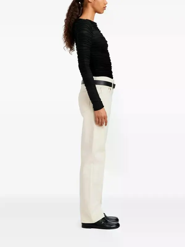 Proenza Schouler White Label Ruched Long-sleeve Top