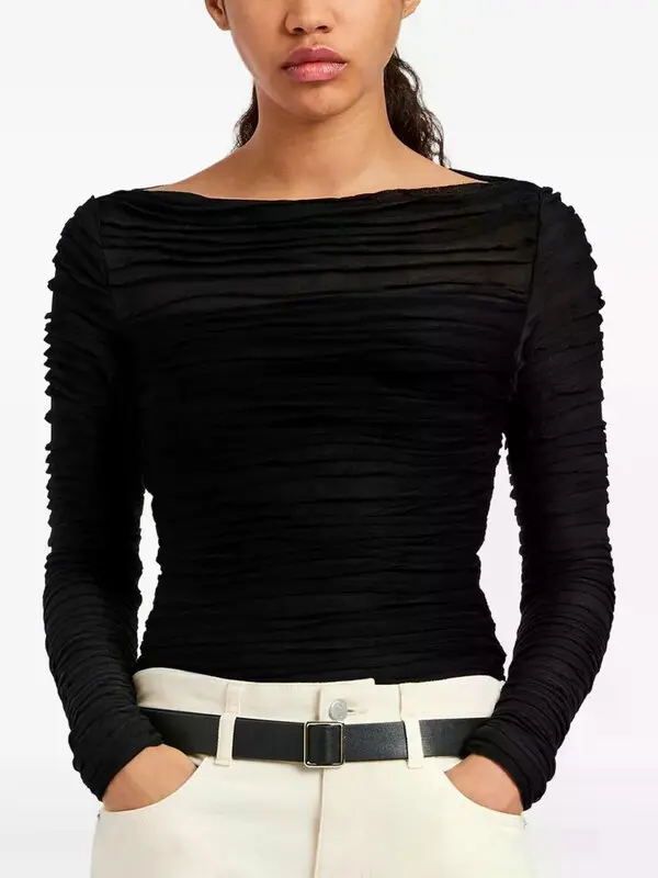 Proenza Schouler White Label Ruched Long-sleeve Top