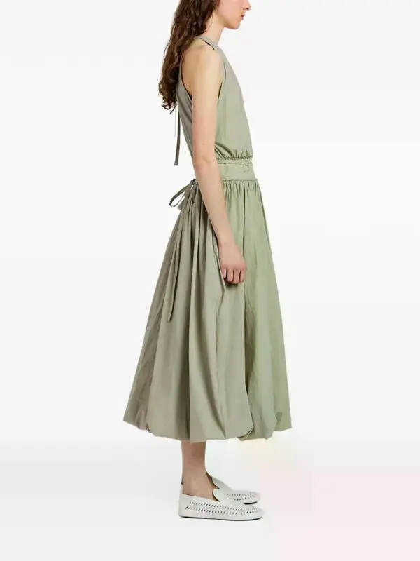 Proenza Schouler White Label Gathered Halterneck Midi Dress - Green