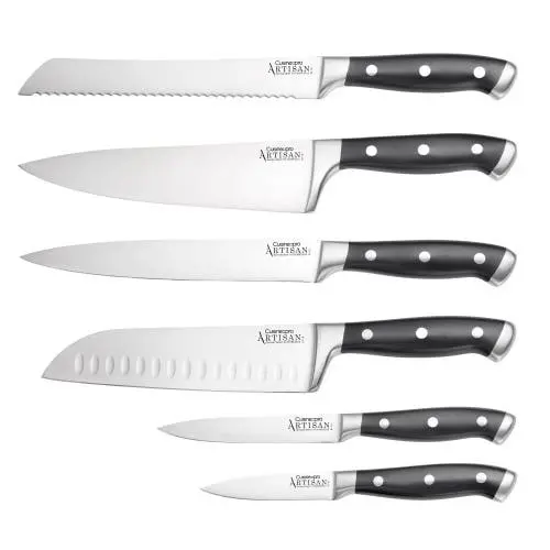 CUISINE::PRO® Artisan Stahl 6-piece Knife Block