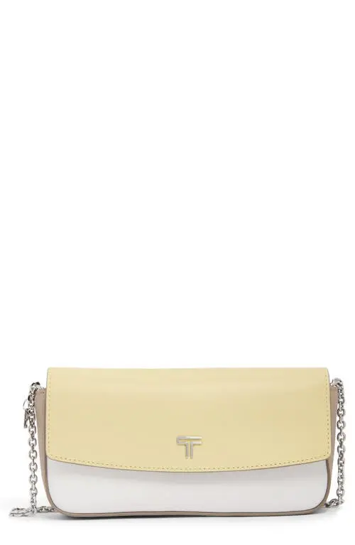 Tumi Belden Leather Wallet On A Chain - Washed Yellow Colorblock
