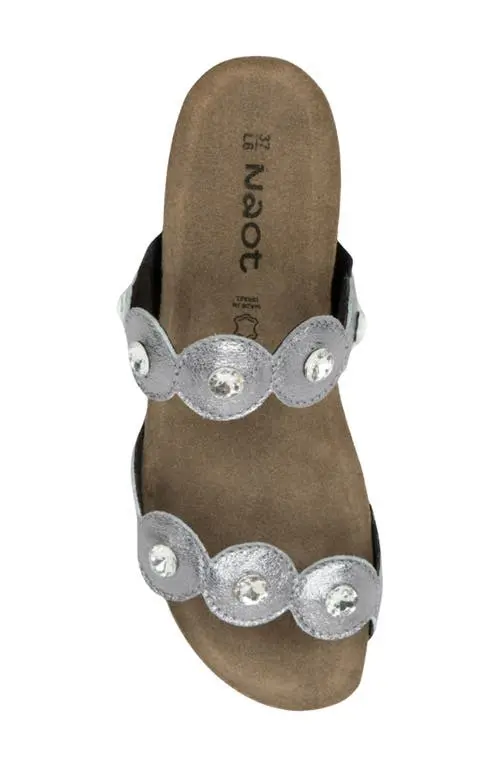 Naot Hailey Slide Sandal - Dark Pewter Leather