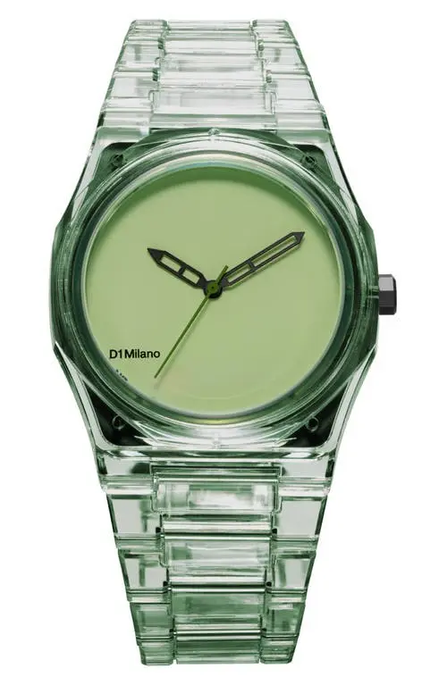 D1 MILANO Exp_mint Bracelet Watch - Transparent Light Green