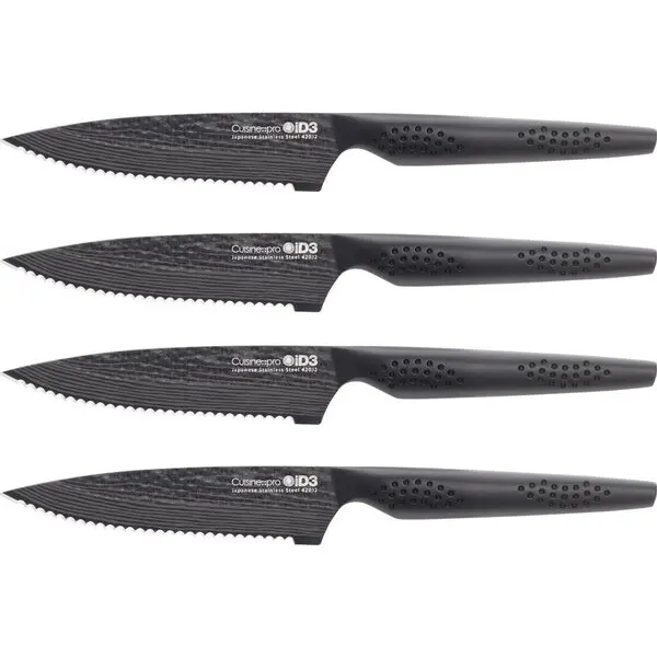 CUISINE::PRO® Id3® Samurai 4-piece Steak Knife Set - Black