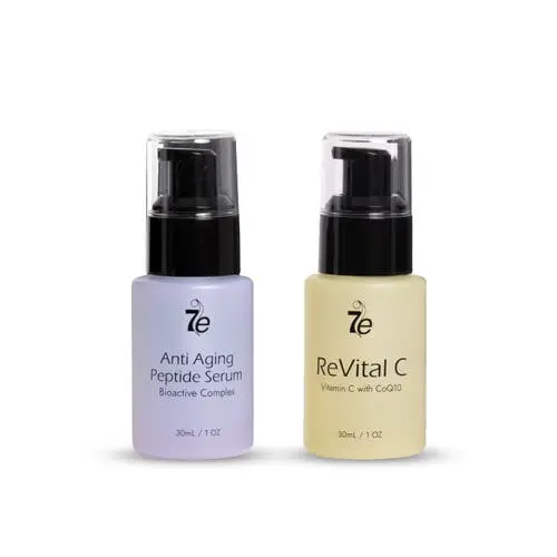 7E WELLNESS Revital C & Anti-aging Peptide Serum Bundle - None