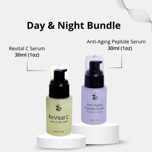 7E WELLNESS Revital C & Anti-aging Peptide Serum Bundle - None