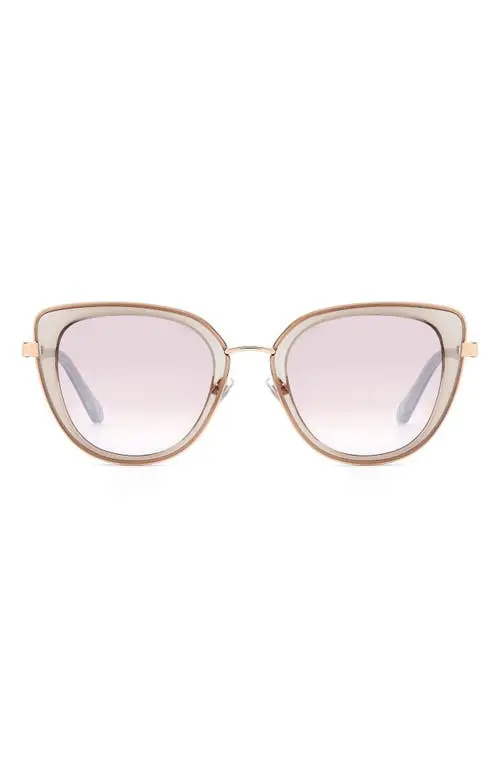 Fossil 52mm Cat Eye Sunglasses - Crystal Nude