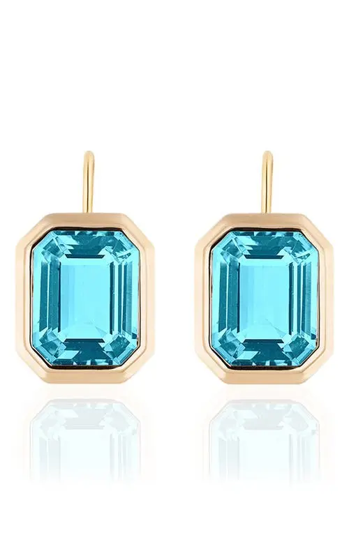 Goshwara Manhattan Bezel-set Drop Earrings - Pale Blue