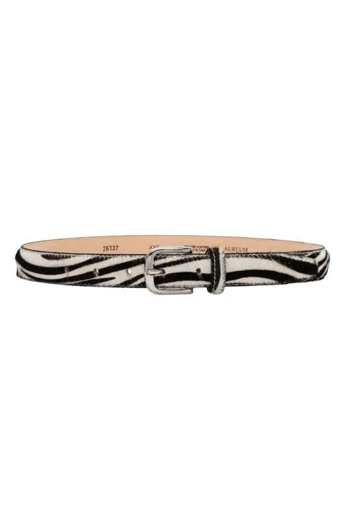 AUREUM Calf Hair Belt - Zebra