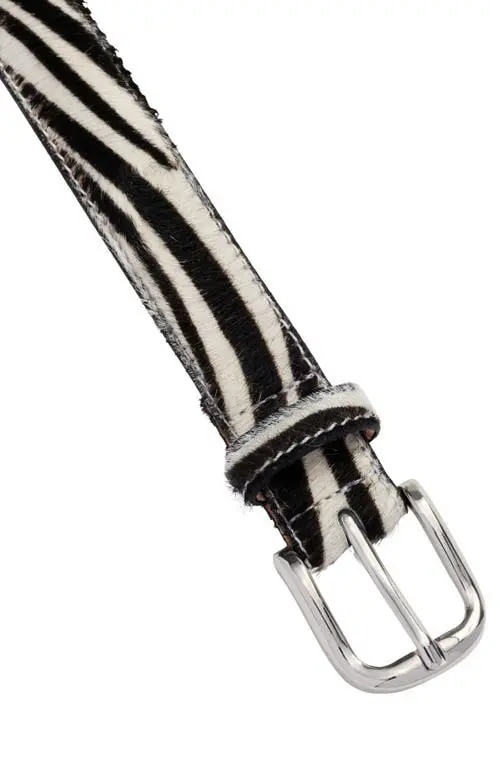 AUREUM Calf Hair Belt - Zebra
