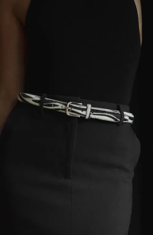 AUREUM Calf Hair Belt - Zebra