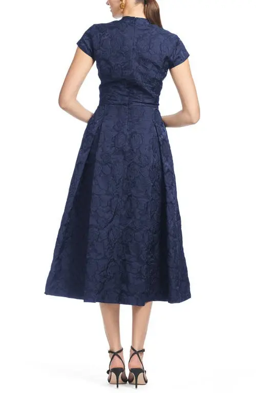Sachin & Babi Hanna Floral Cloqué Cocktail Midi Dress