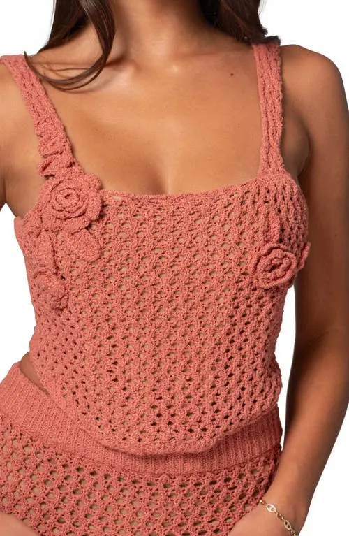 JLUXLABEL Crochet Trimmed Tank