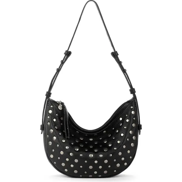 THE SAK Tess Studded Leather Shoulder Bag - Black Silver Stud