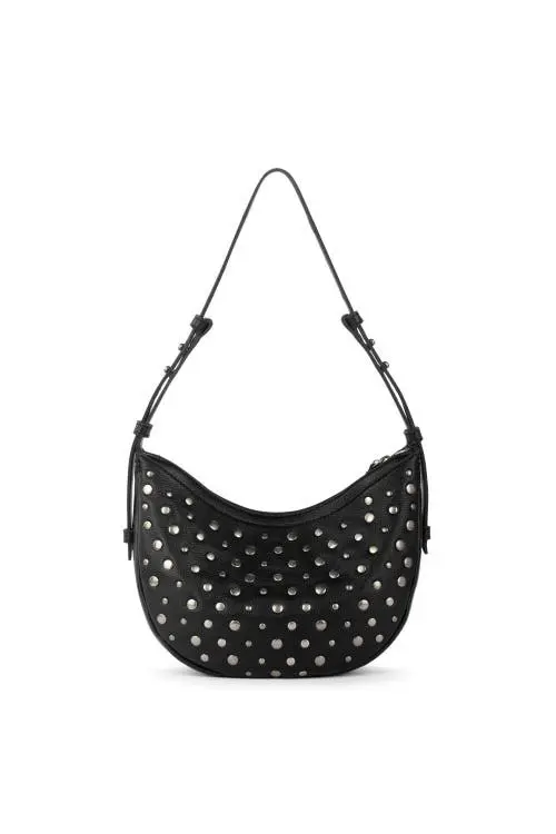 THE SAK Tess Studded Leather Shoulder Bag - Black Silver Stud