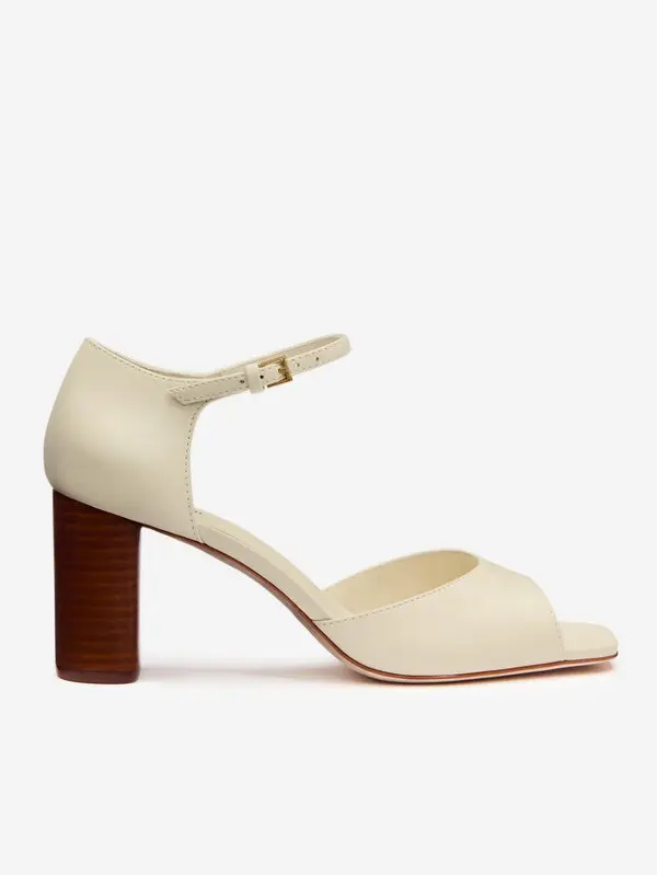 REFORMATION Gwendolyn Heeled Sandal - Ivory