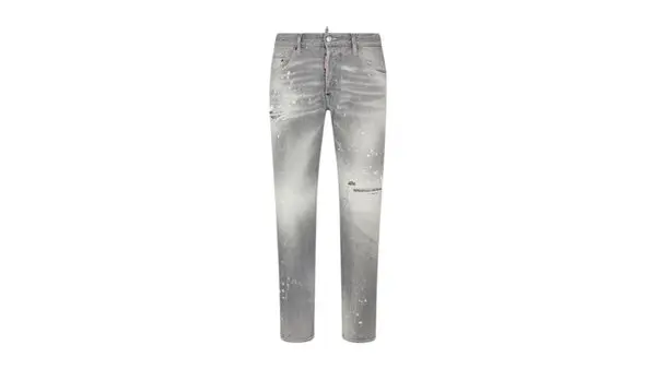 Dsquared2 Skater Jeans With Paint Splatter And Light Wash