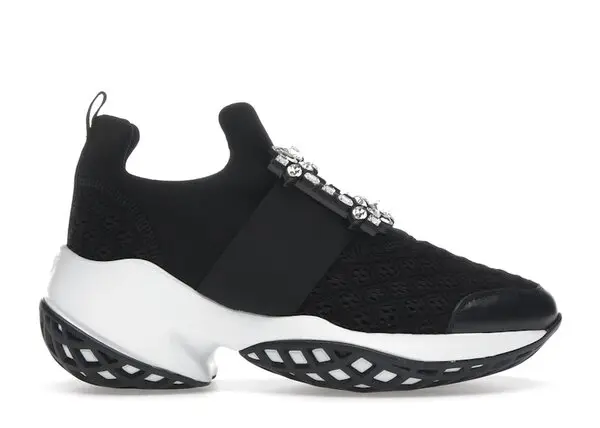 ROGER VIVIER Viv' Run Crystal Buckle Sneakers - Black
